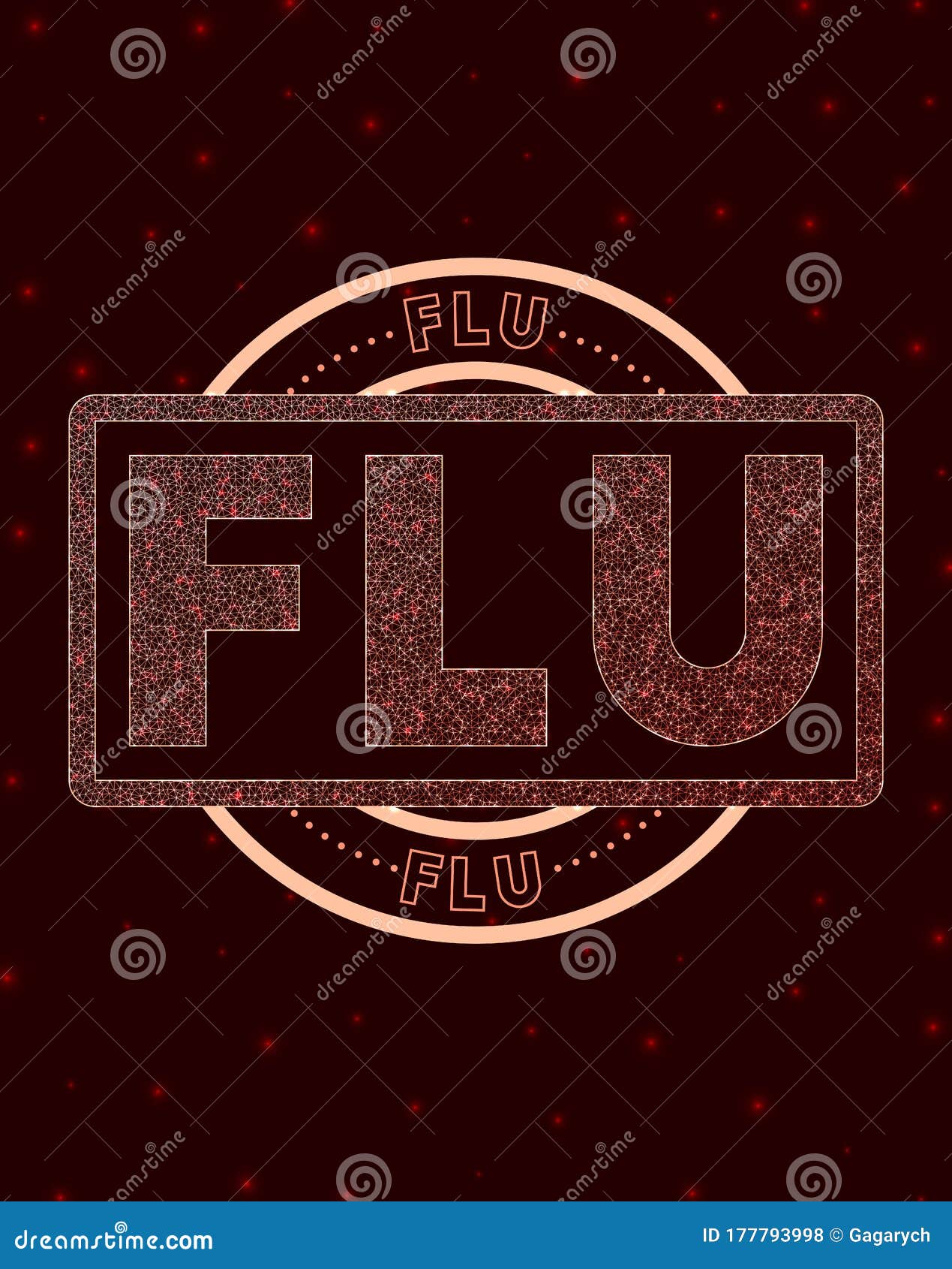 Flu badge. stock vector. Illustration of digital, global - 177793998