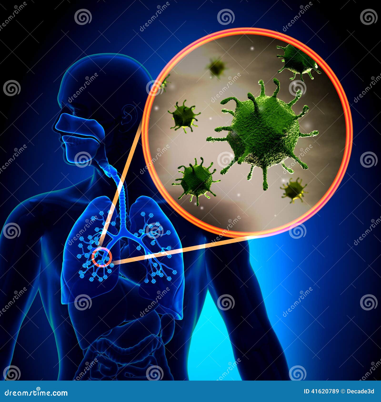 Flu / Cold Virus stock illustration. Illustration of digitally - 41620789