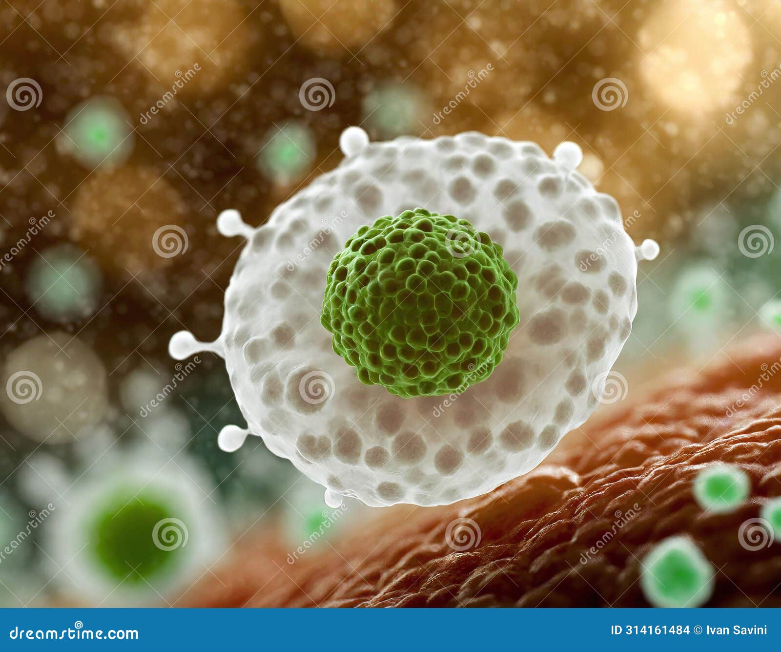 Flu and Common Cold. Leukocytes Attack the Virus. Immunity of the Body ...
