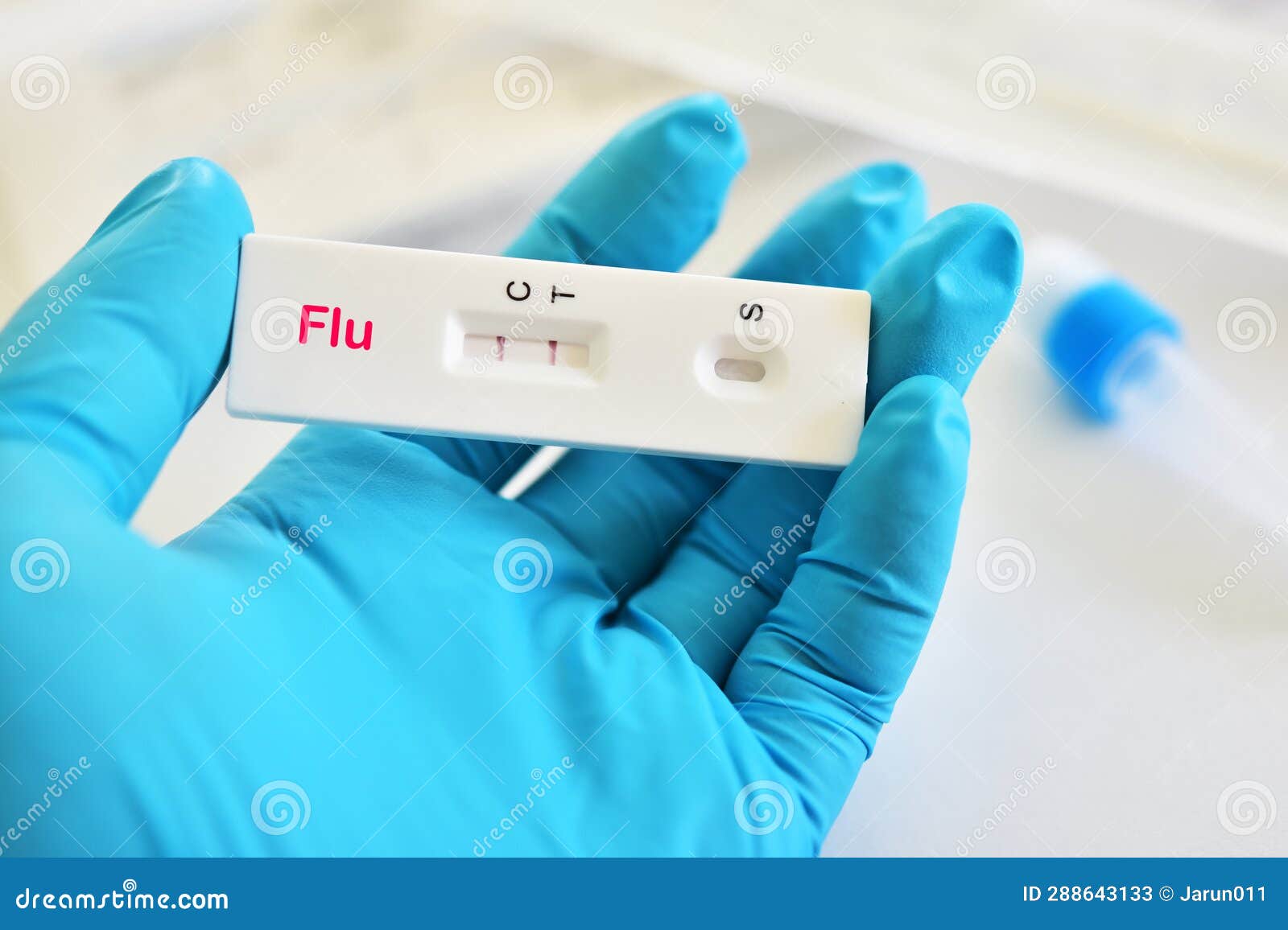 Flu positive test result stock image. Image of analyzing - 288643133