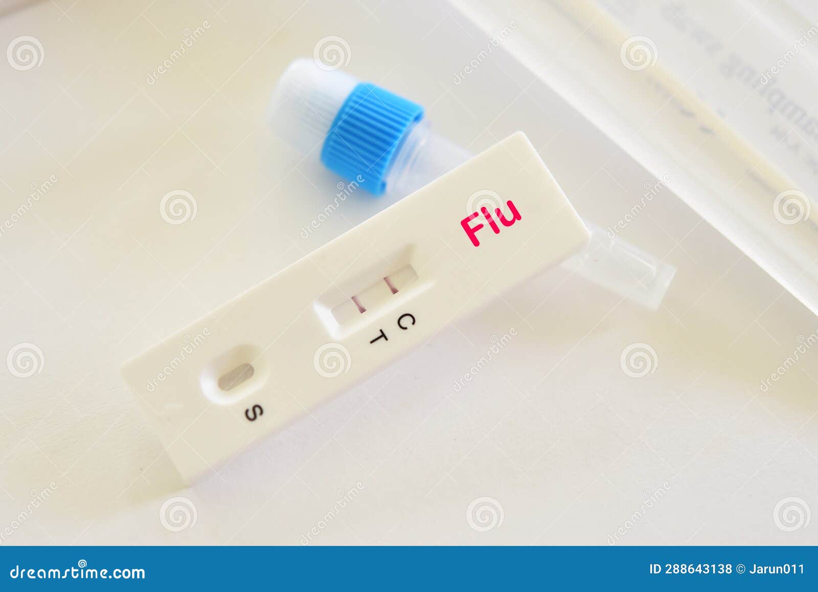 Flu positive test result stock photo. Image of swab - 288643138