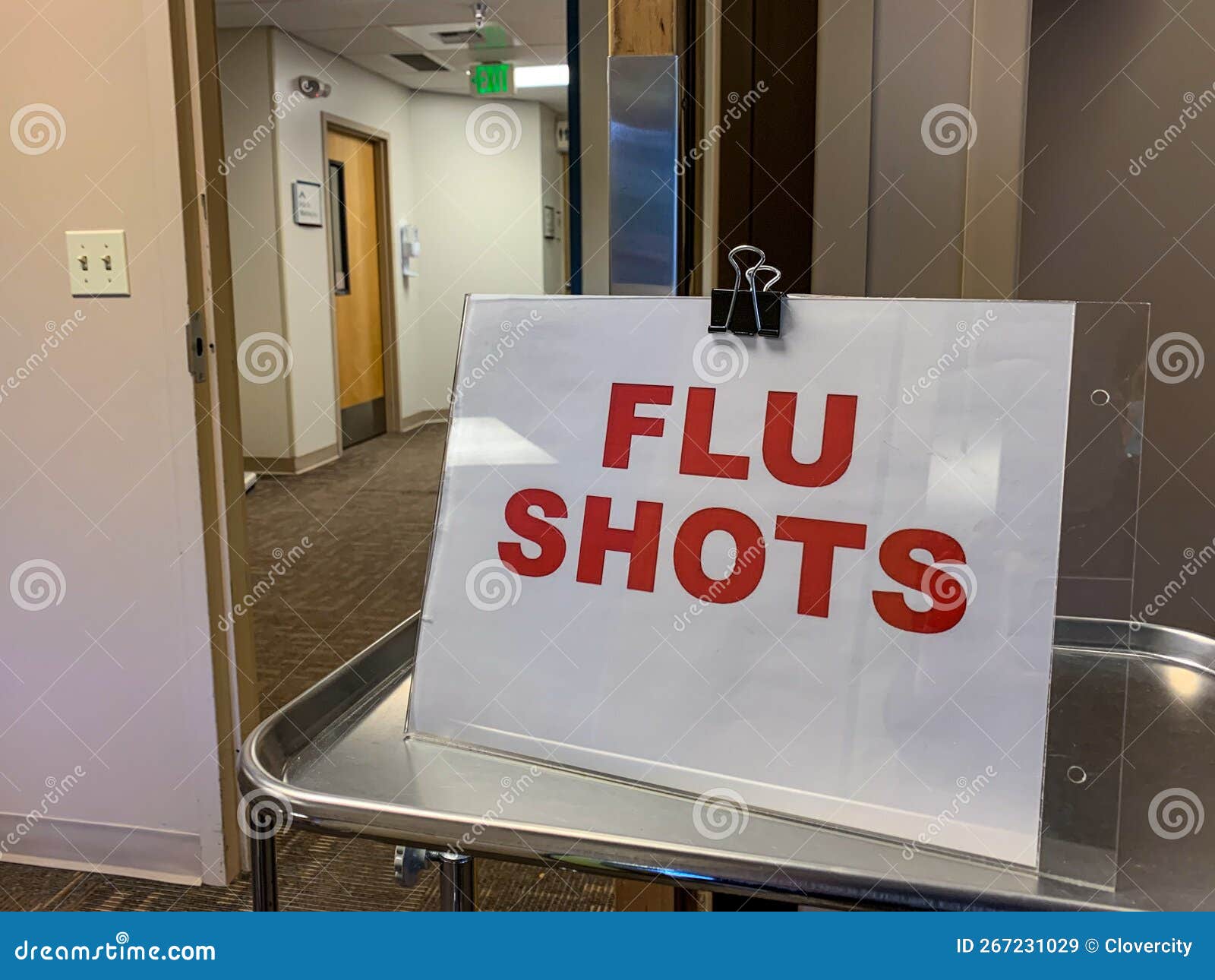 Flu Shots Sign Direction stock image. Image of insurance - 267231029