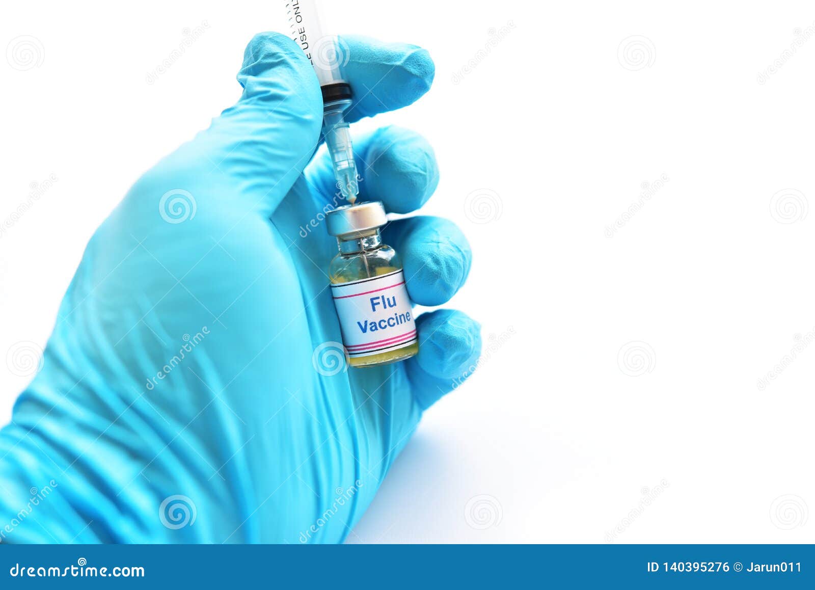 Flu vaccine for injection stock photo. Image of h5n1 - 140395276