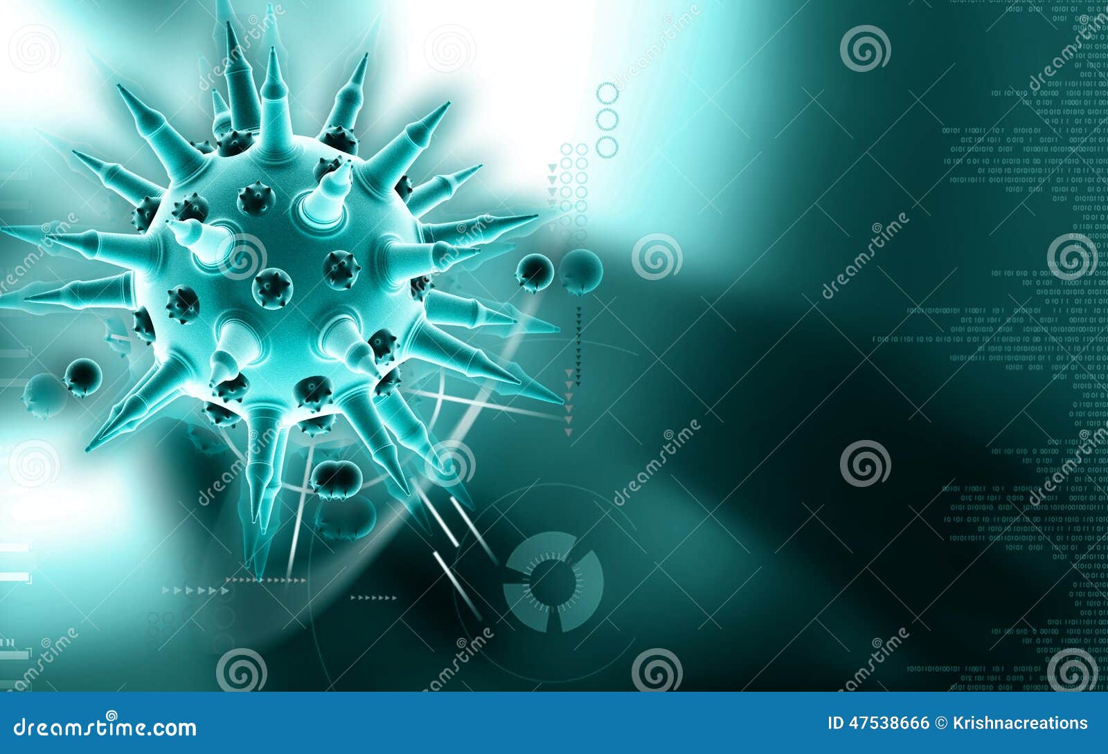 Flu virus stock illustration. Illustration of internal - 47538666