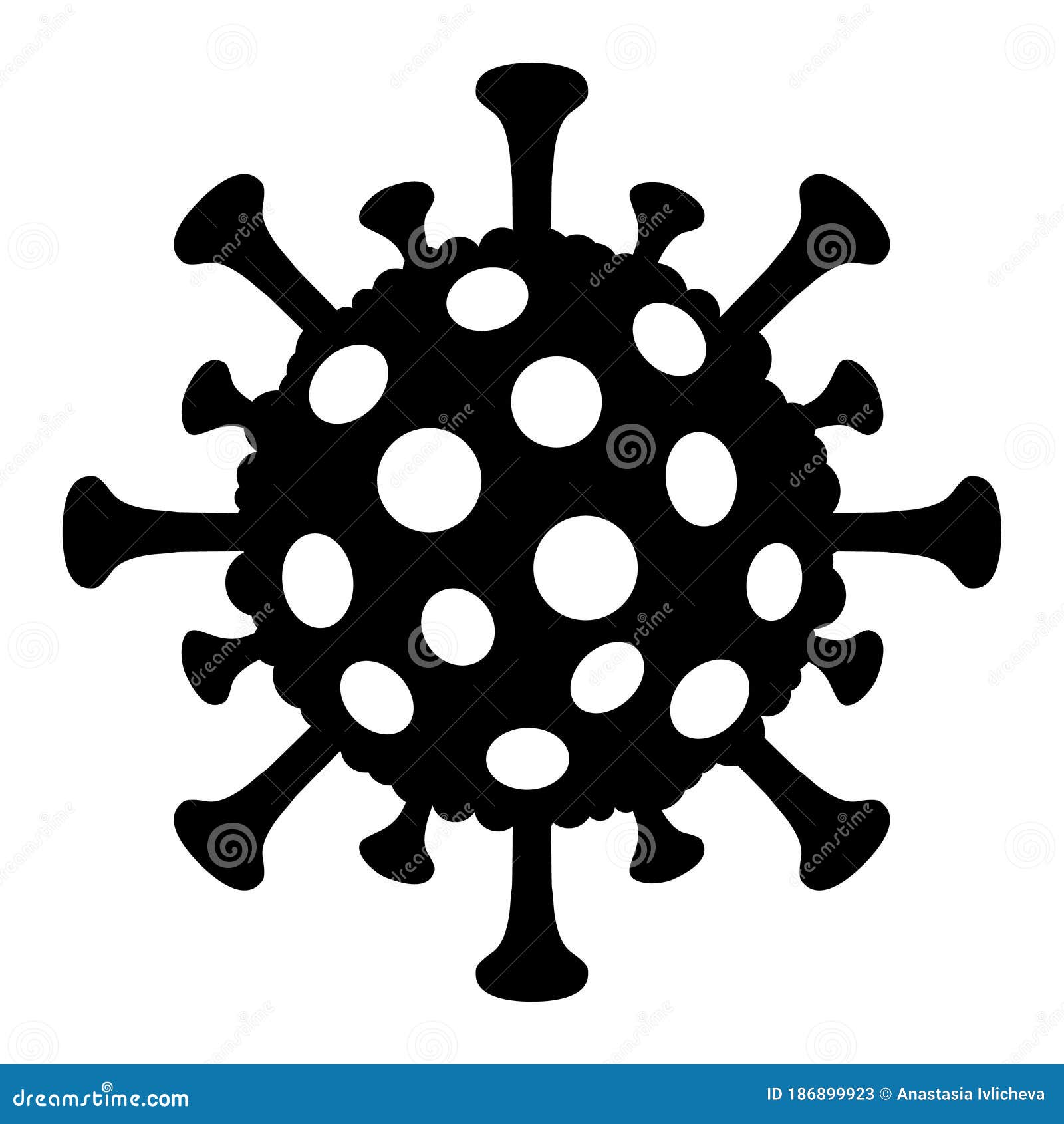Flu Virus - Vector Icon Illustration Stock Vector - Illustration of ...