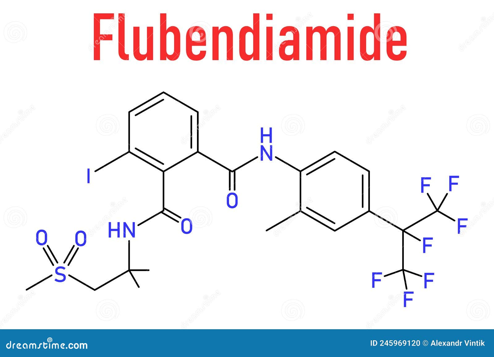 Flubendiamide Insecticide Molecule, Ryanoid Class. Skeletal Chemical ...