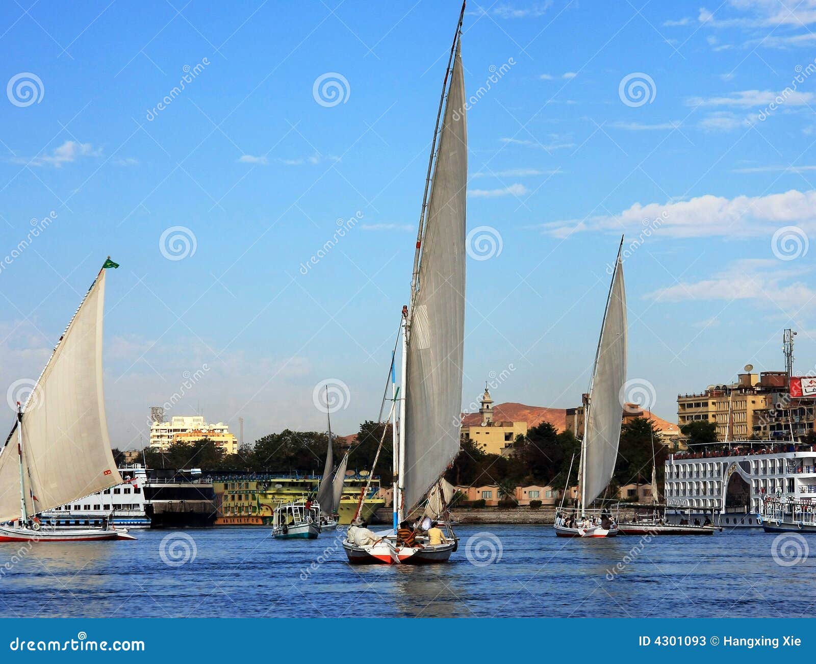 Fluca on Nile River stock image. Image of sunny, blue - 4301093