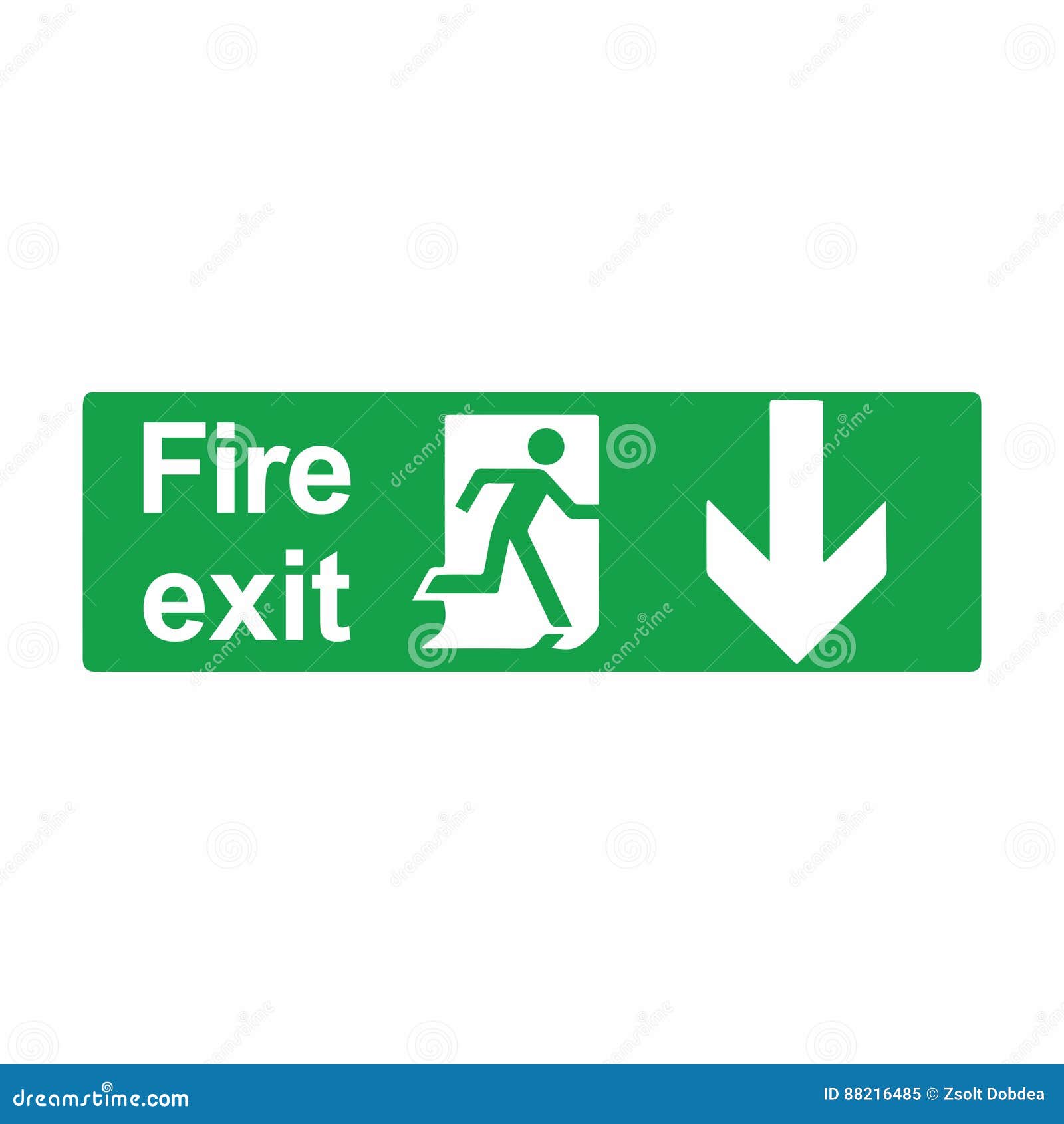 Fluchtweg- Oder Notausgangzeichenvektordesign Vektor Abbildung ...