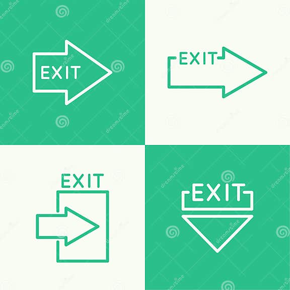 Fluchtwegzeichen vektor abbildung. Illustration von rettung - 54803782