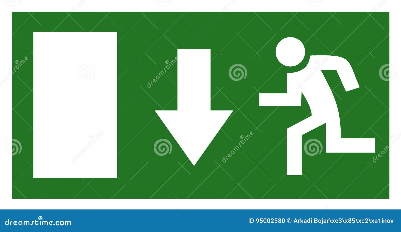 Fluchtwegzeichen stock abbildung. Illustration von ikone - 95002580