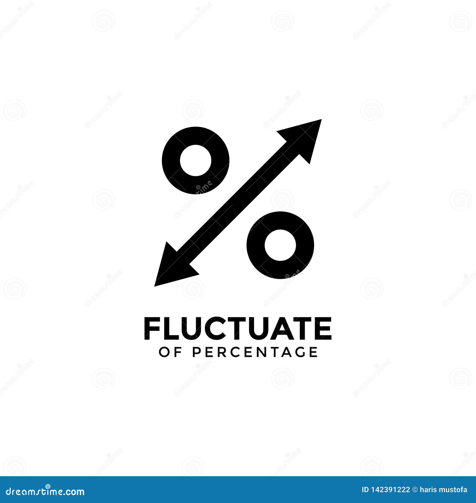 Fluctuate Percentage Graphic Design Template Vector Illustration Stock ...