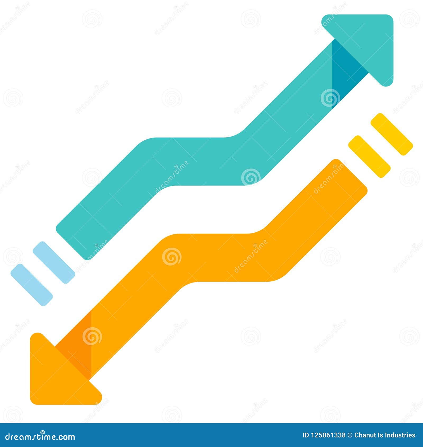 Fluctuation Flat Illustration Stock Vector - Illustration of investment, currency: 125061338
