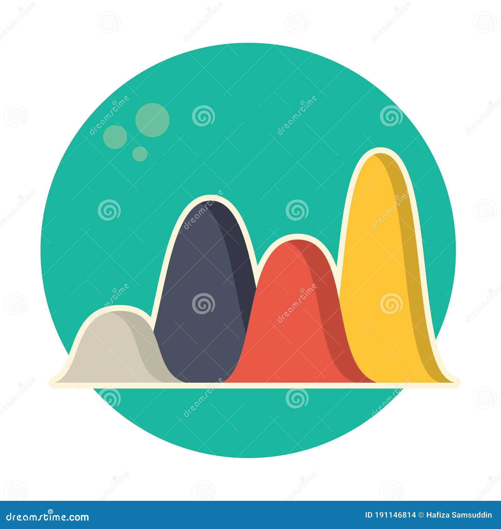 Fluctuations in Graph. Vector Illustration Decorative Design Stock ...