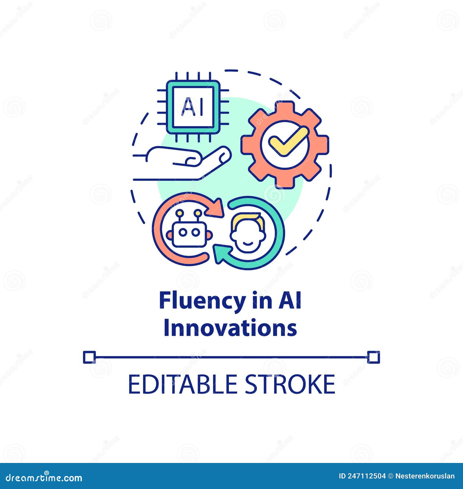 Fluency In AI Innovations Blue Gradient Concept Icon Vector ... Fluency In AI Innovations Blue Gradient Concept Icon Vector ...