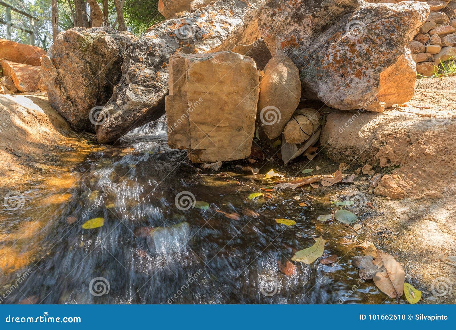 Fluent in Water with Stones. Stock Photo - Image of game, park: 101662610