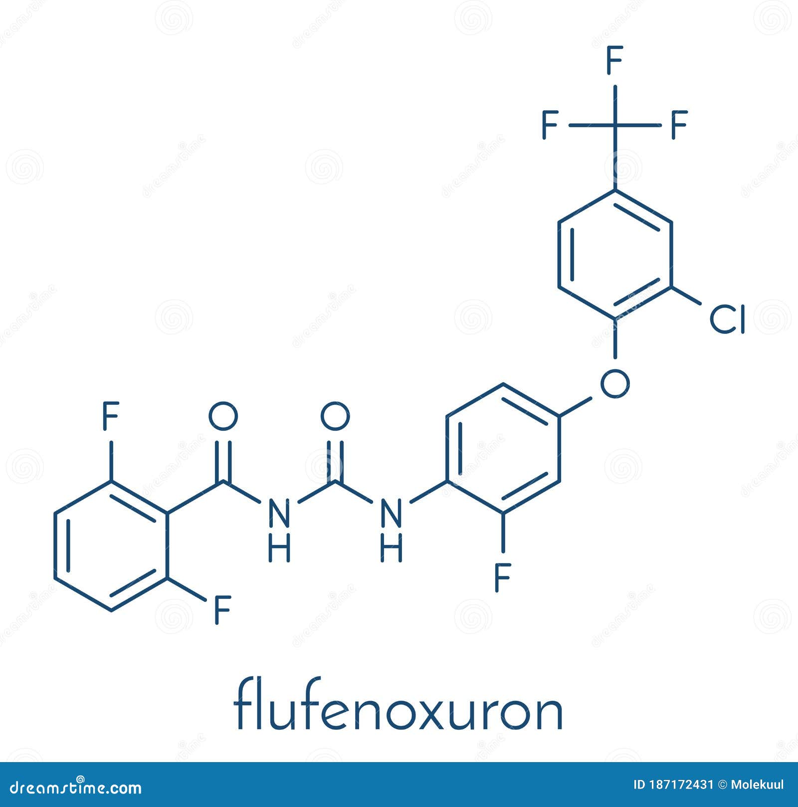 Flufenoxuron Insecticide Molecule. Skeletal Formula. Stock Vector ...