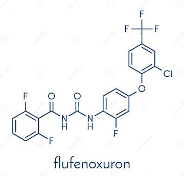 Flufenoxuron Insecticide Molecule. Skeletal Formula. Stock Vector ...