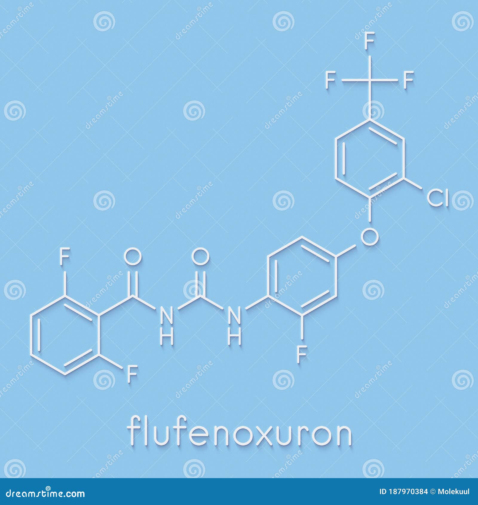 Flufenoxuron Insecticide Molecule. Skeletal Formula. Stock Illustration ...
