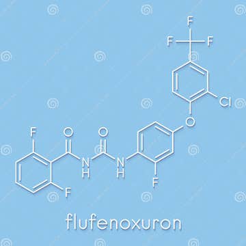 Flufenoxuron Insecticide Molecule. Skeletal Formula. Stock Illustration ...