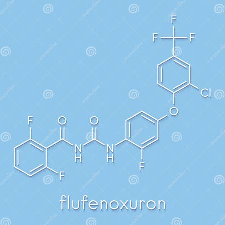 Flufenoxuron Insecticide Molecule. Skeletal Formula. Stock Illustration ...
