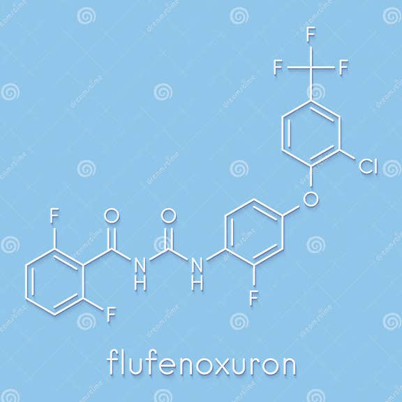 Flufenoxuron Insecticide Molecule. Skeletal Formula. Stock Illustration ...
