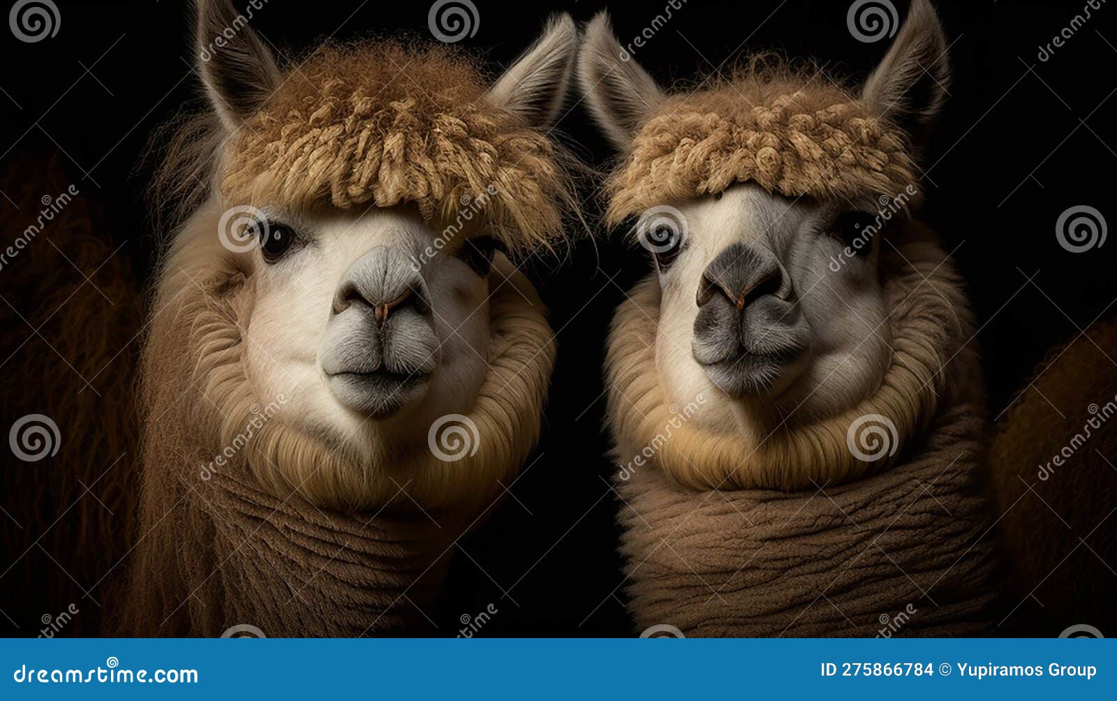 Fluffy Alpaca Staring, Looking Cute for Camera Generated by AI Stock ...