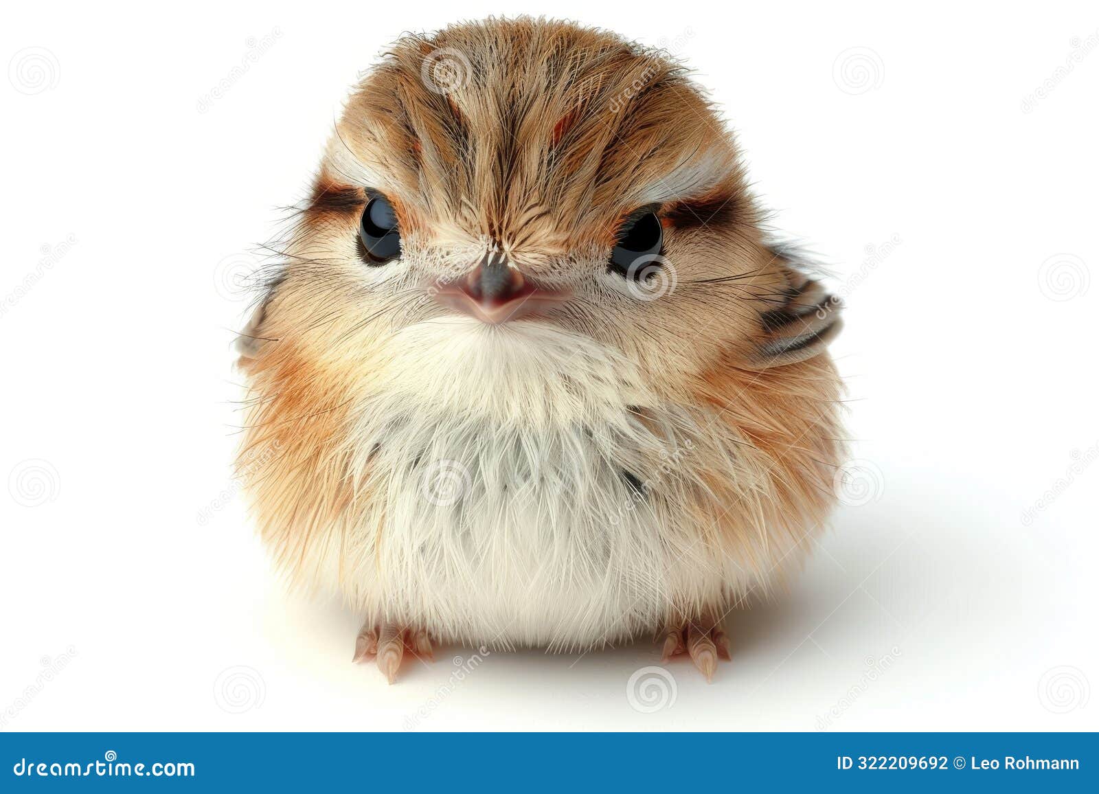Fluffy Baby Chick with Tiny Beak and Round Eyes Stock Illustration ...