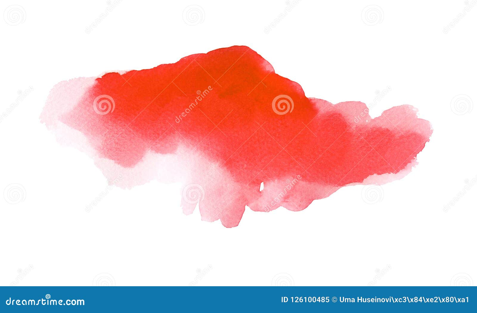 Fluffy Blob of Red Watercolor Stock Illustration - Illustration of ...