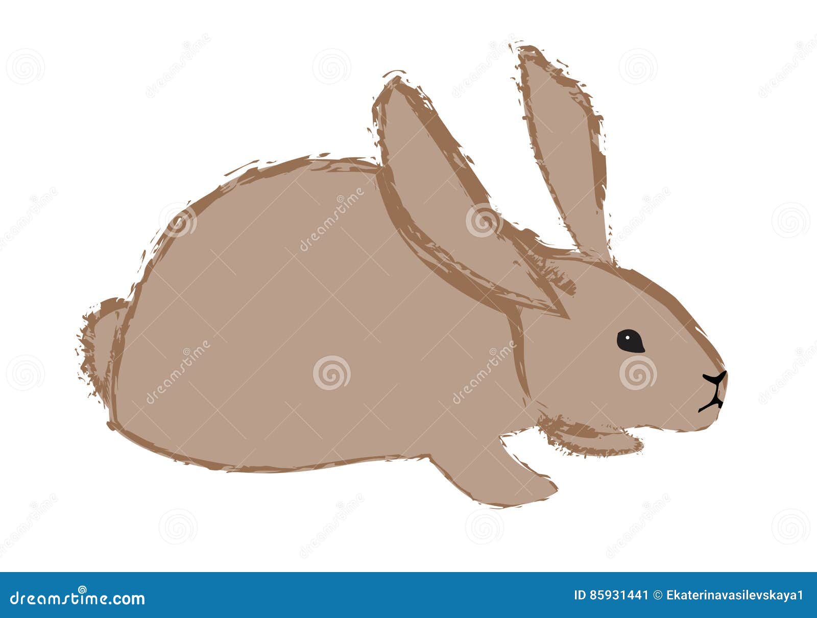 Fluffy Bunny. Vector Image. Stock Vector - Illustration of bunny ...