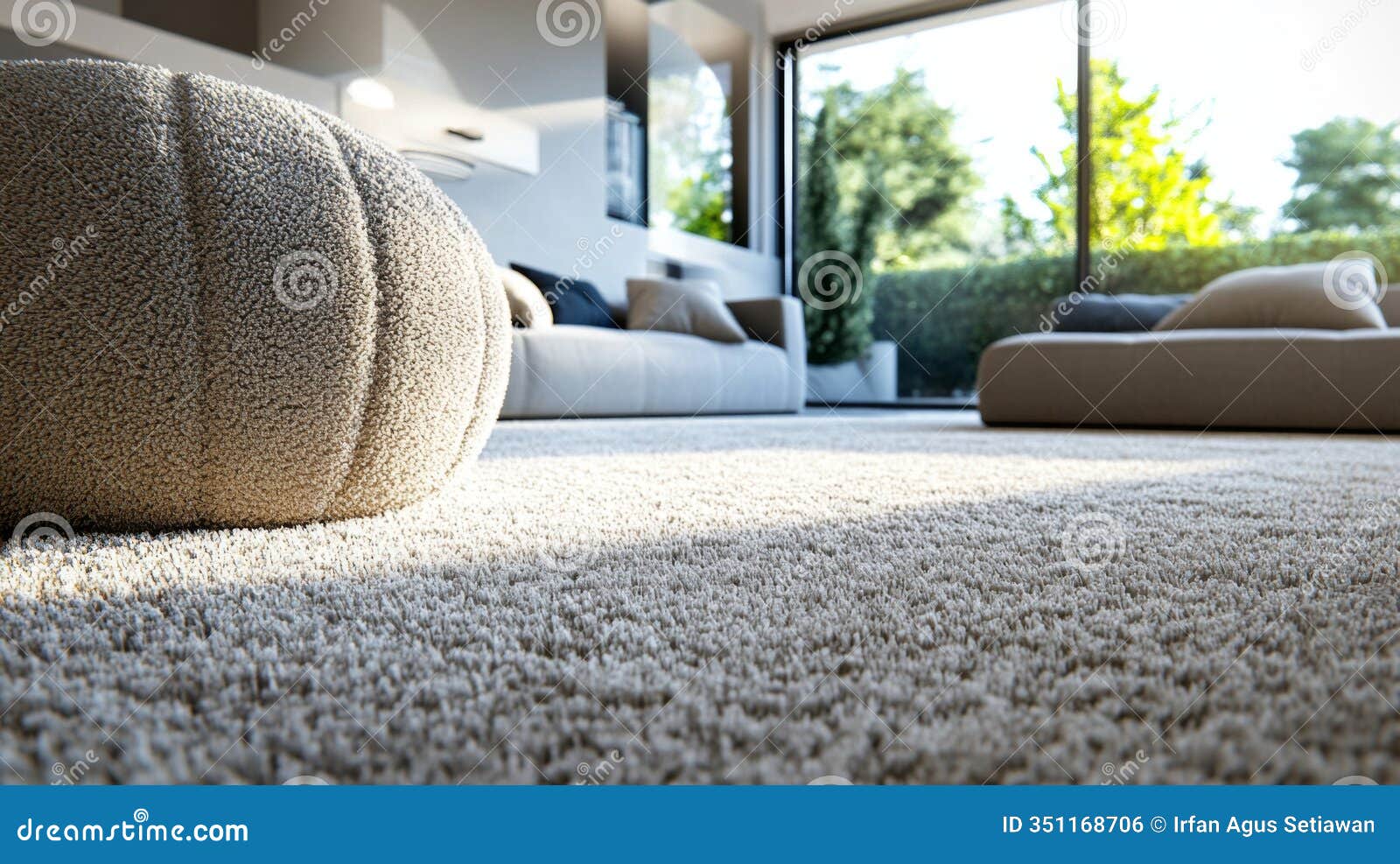 Fluffy Carpet Texture in Modern Living Room with Sunlight Stock ...