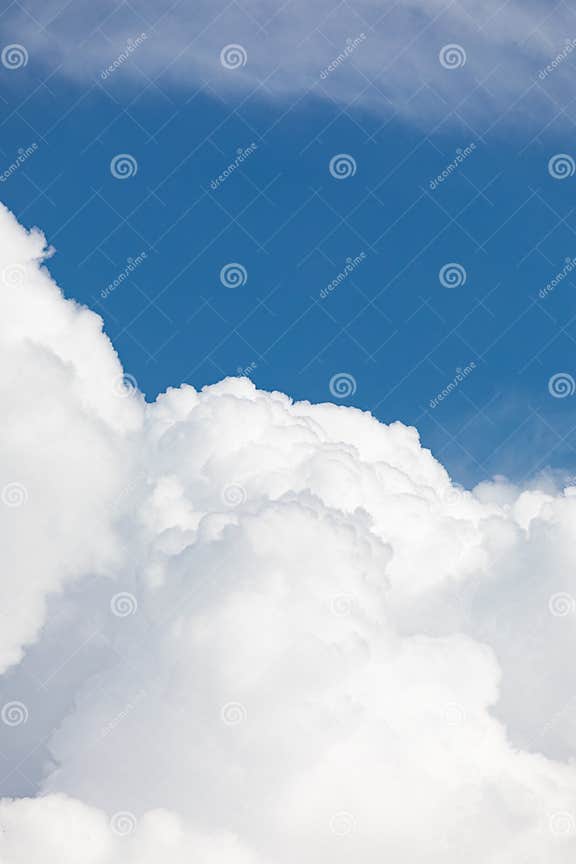 Fluffy Cloud Edge and Blue Sky Stock Image - Image of scene, closeup ...