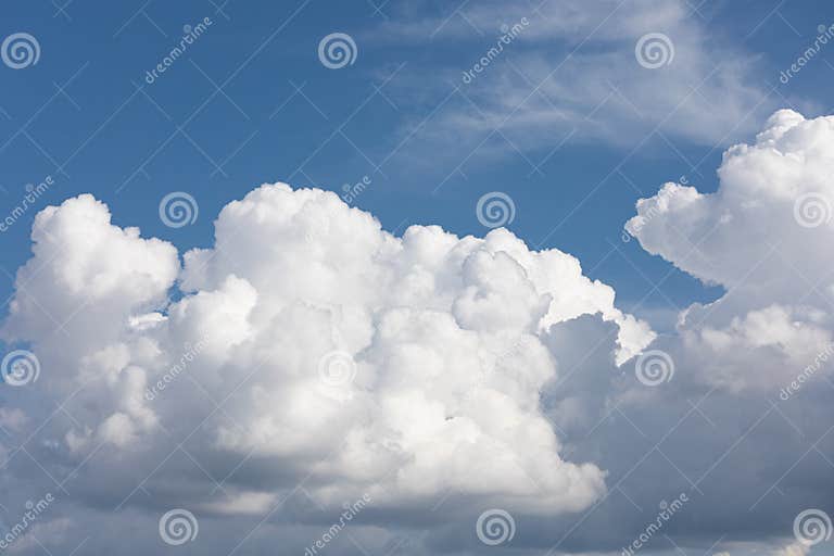Fluffy Cloud Edge and Blue Sky Stock Image - Image of cloud, clean ...