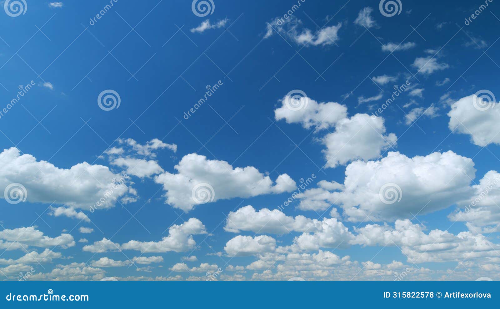 Fluffy Curly Rolling Cloud in Windy Summer Weather. White Clouds ...