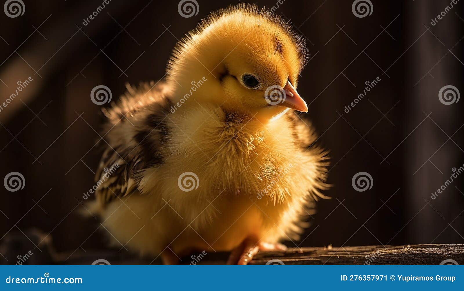 Fluffy Duckling Hatching, Standing in Springtime Beauty Generated by AI ...