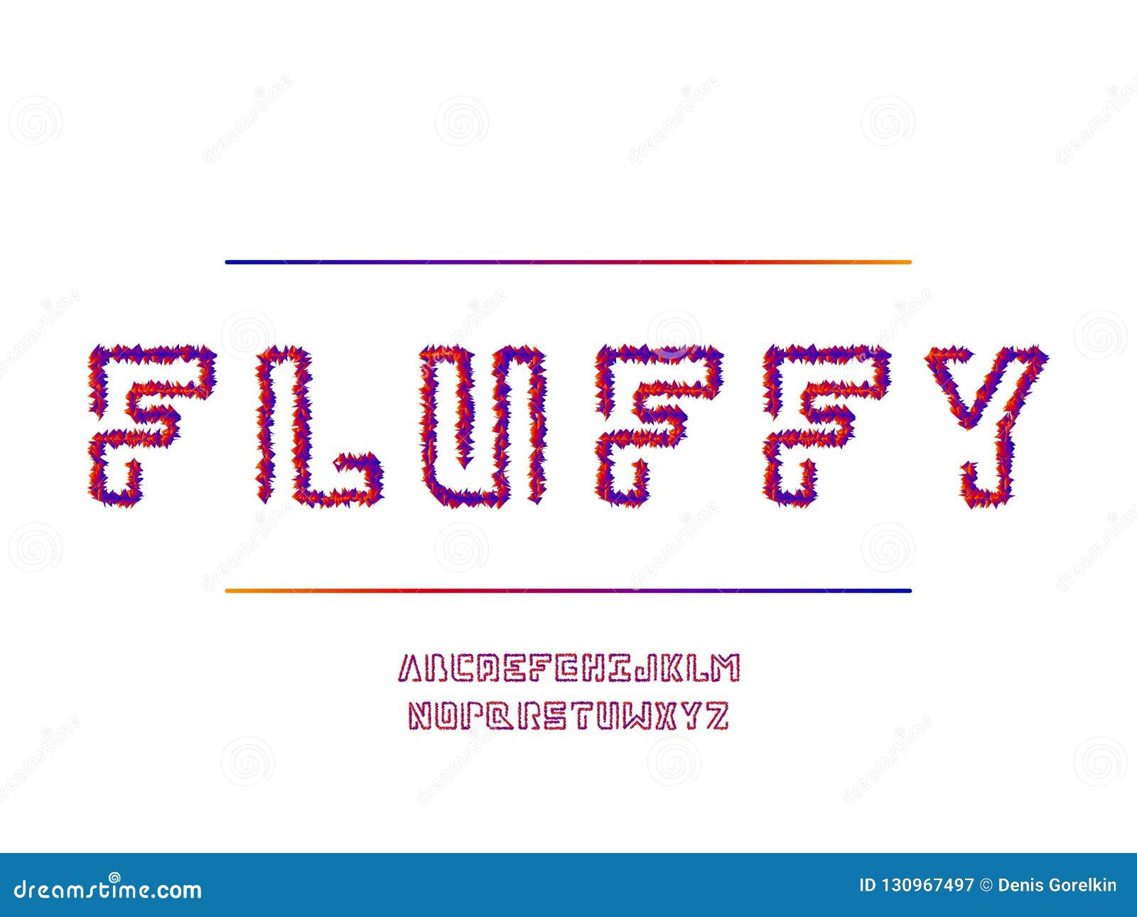 Fluffy Font. Vector Alphabet Stock Vector - Illustration of design ...