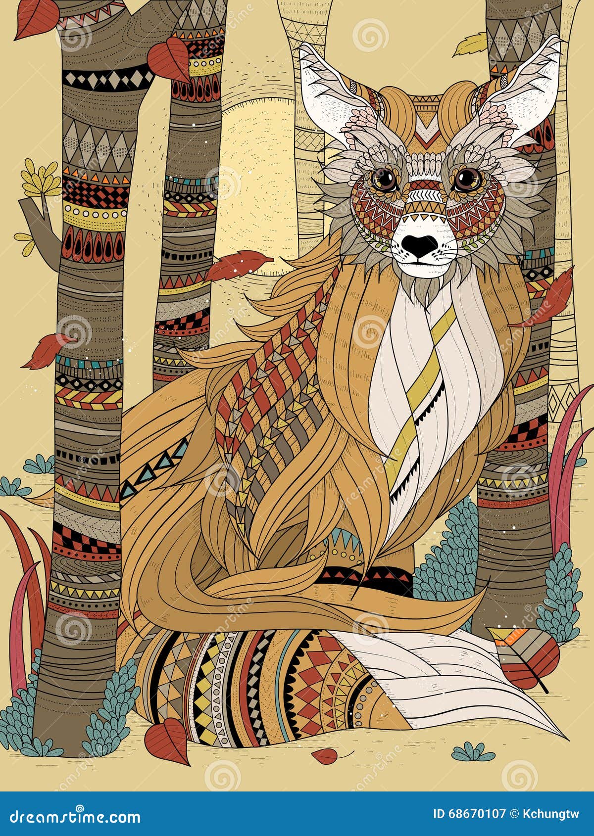 Fluffy Fox Stock Illustrations – 3,387 Fluffy Fox Stock Illustrations ...