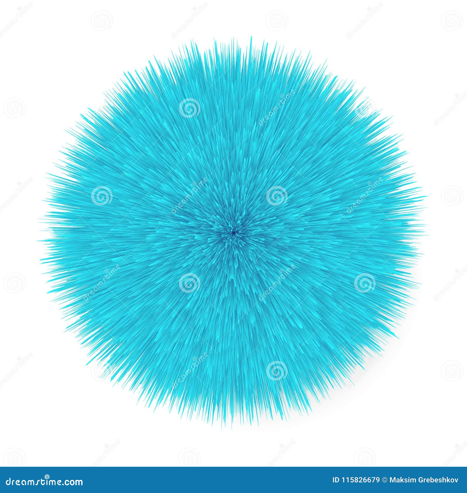 Fluffy Hair Ball stock vector. Illustration of bright - 115826679