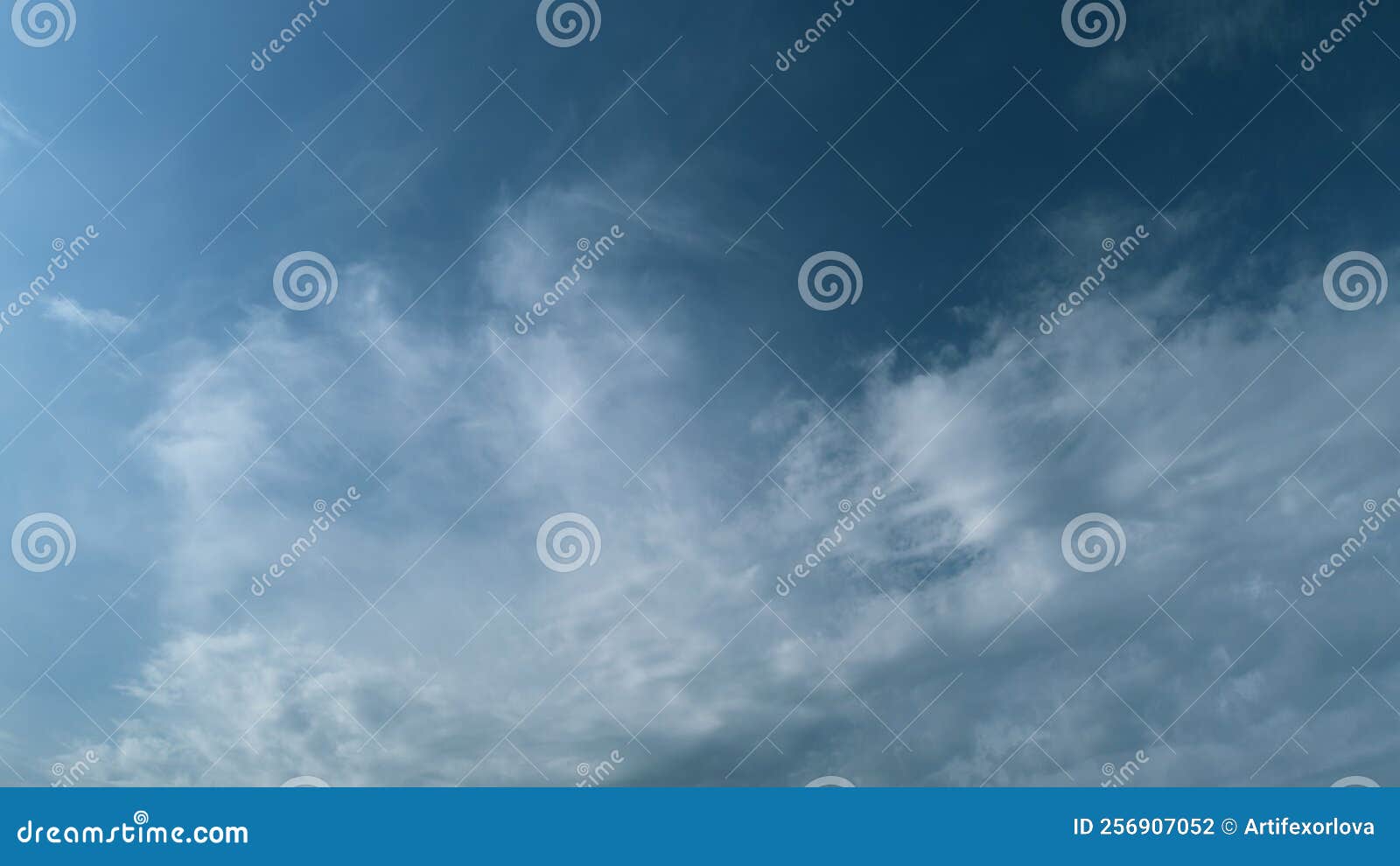 Fluffy Layered Clouds Sky Atmosphere. Puffy Fluffy White Clouds ...