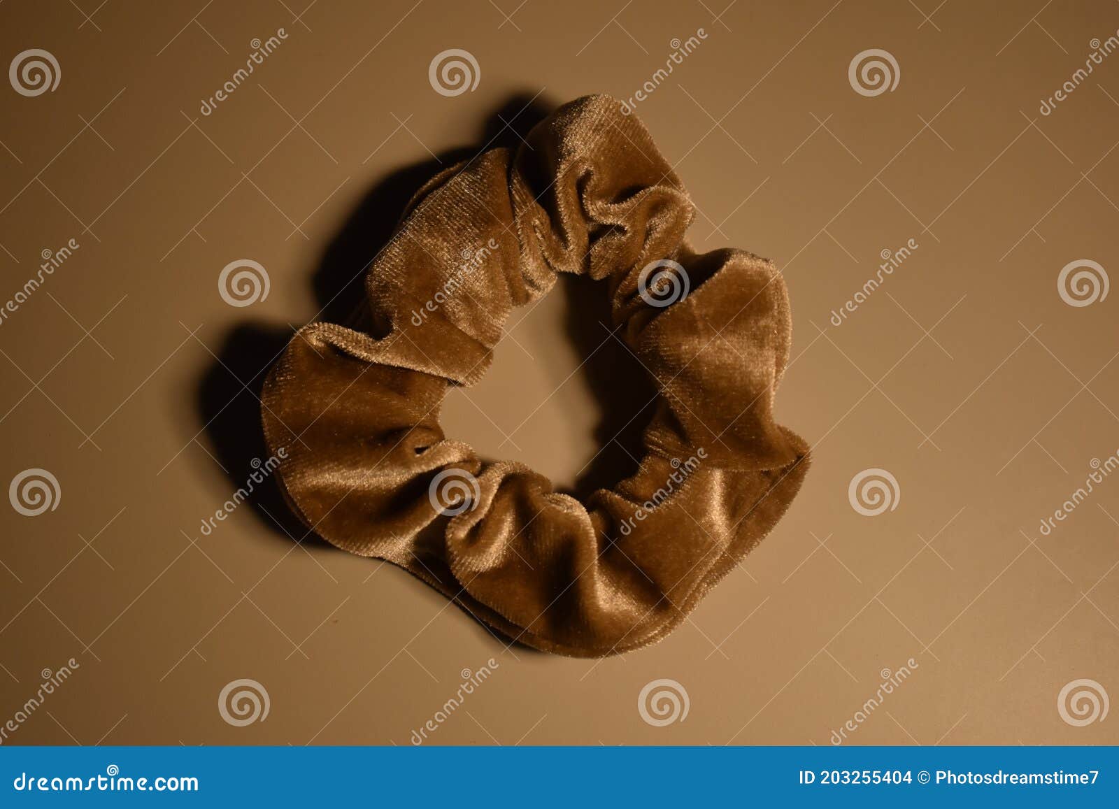 Fluffy Light Brown Scrunchie Stock Photo - Image of sculpture, hair ...