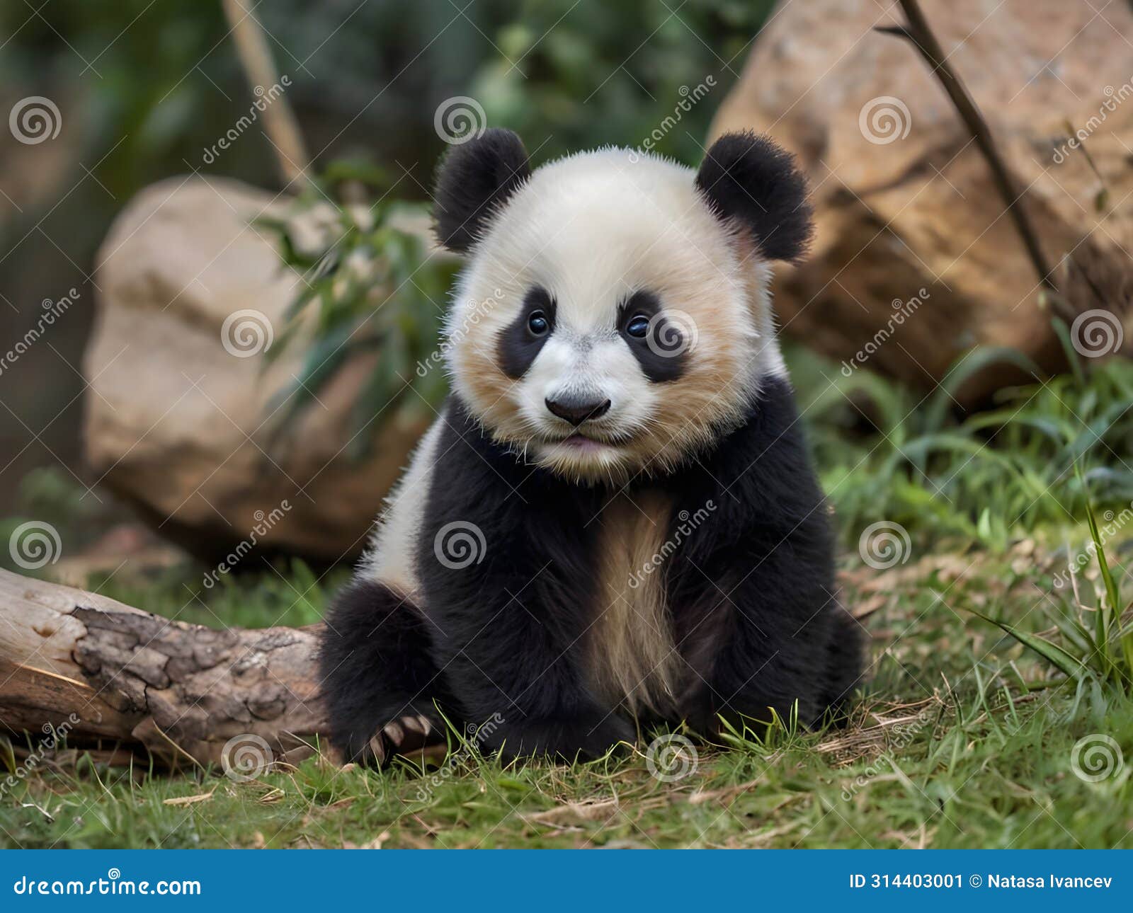 Fluffy Little Baby Panda Cub Stock Illustration - Illustration of china ...