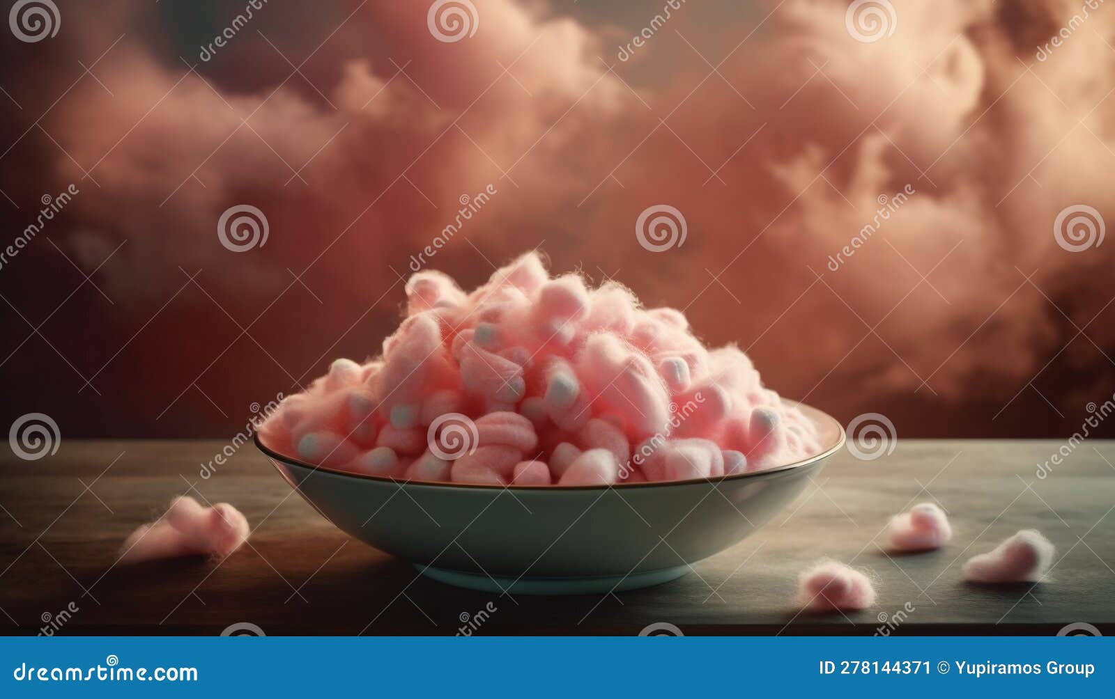 Fluffy Marshmallow Clouds in a Sweet Sky Generated by AI Stock Illustration - Illustration of ...