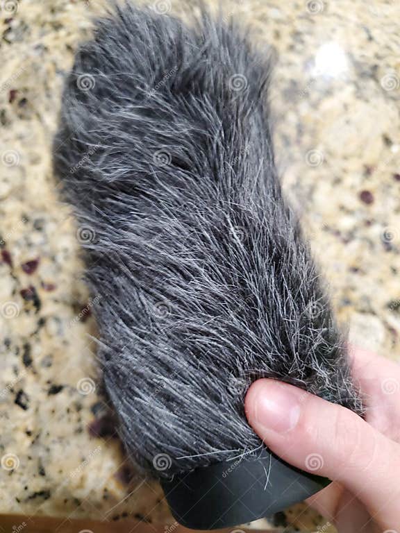 Fluffy Mic Cover Microphone Equipment Stock Photo - Image of nose, head ...