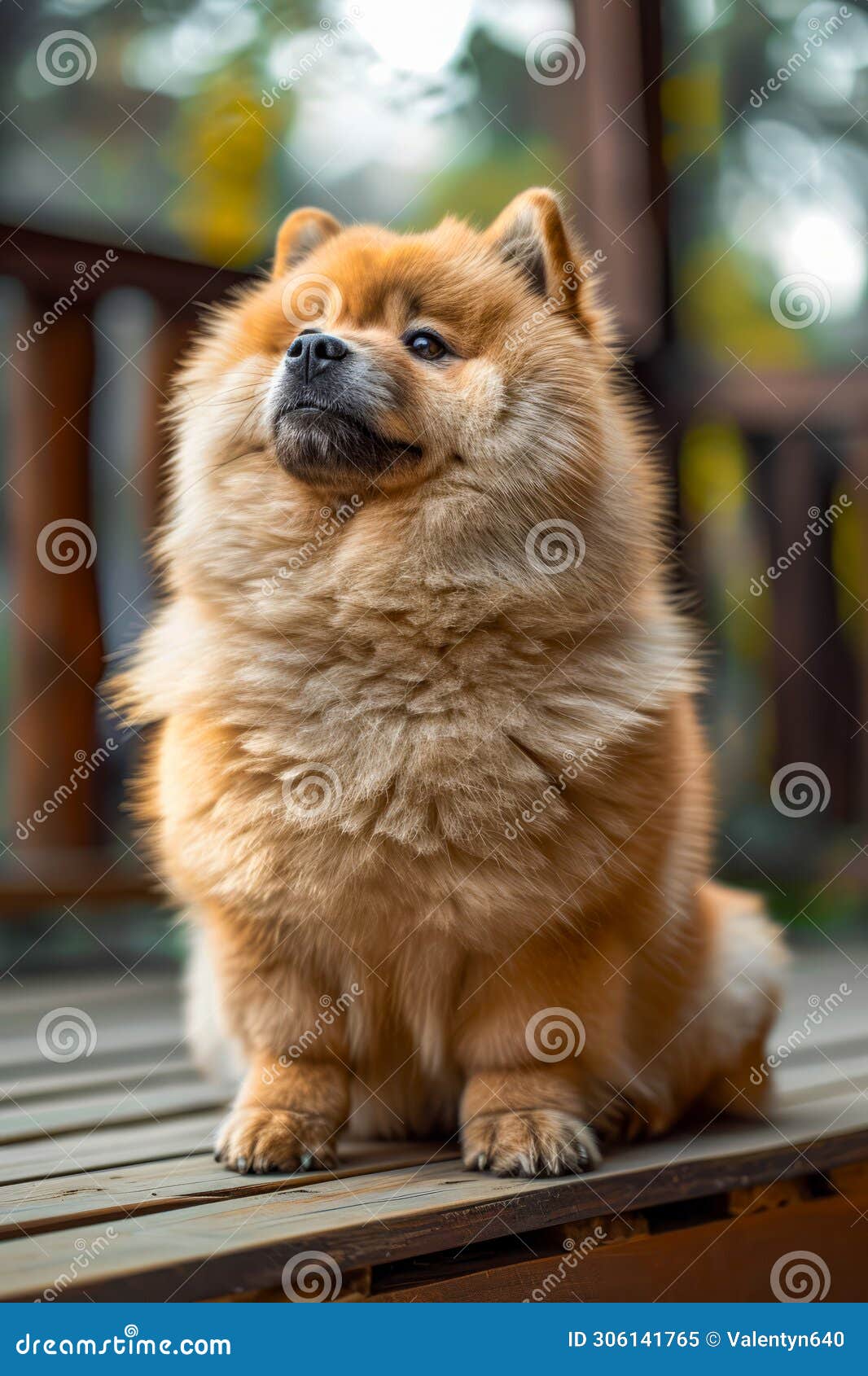 Fluffy Orange Dog with Sad Expression on Its Face. Generative AI Stock ...