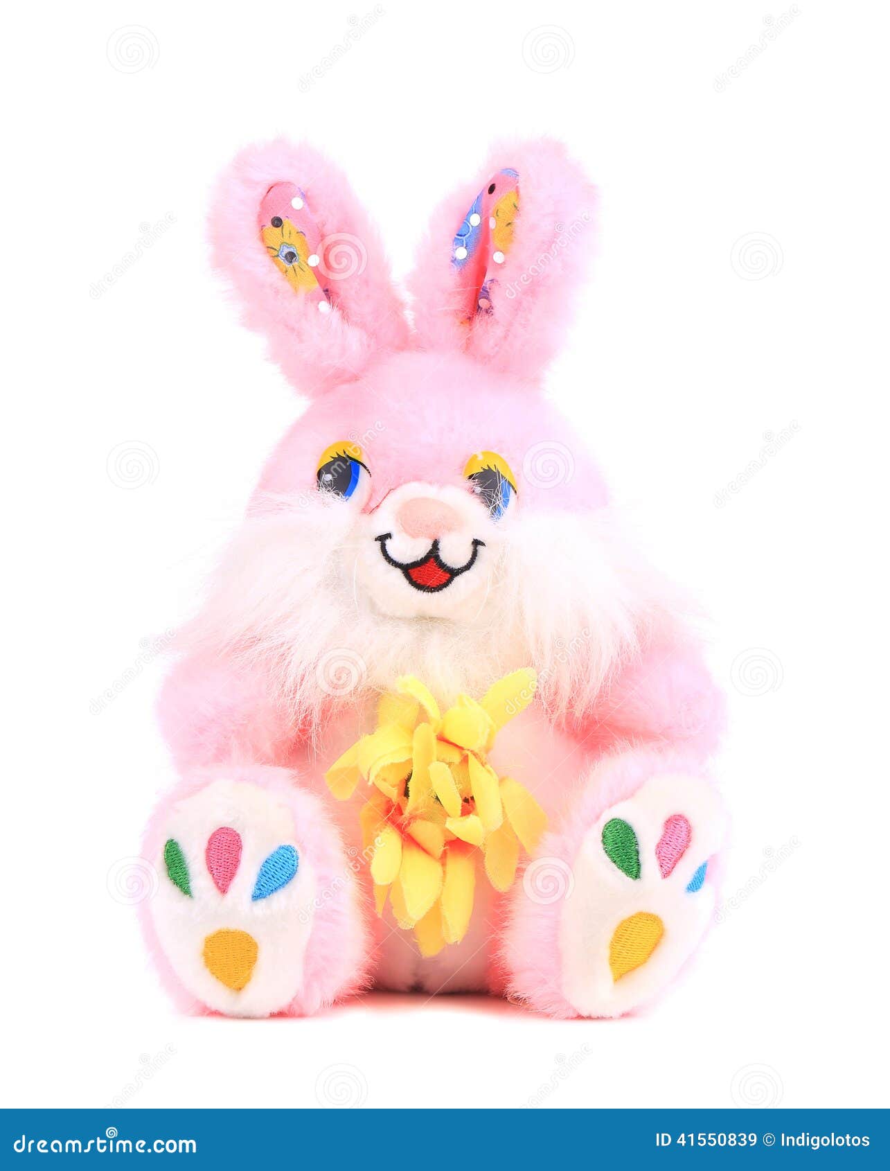 Fluffy pink foxy rabbit. stock image. Image of tender - 41550839