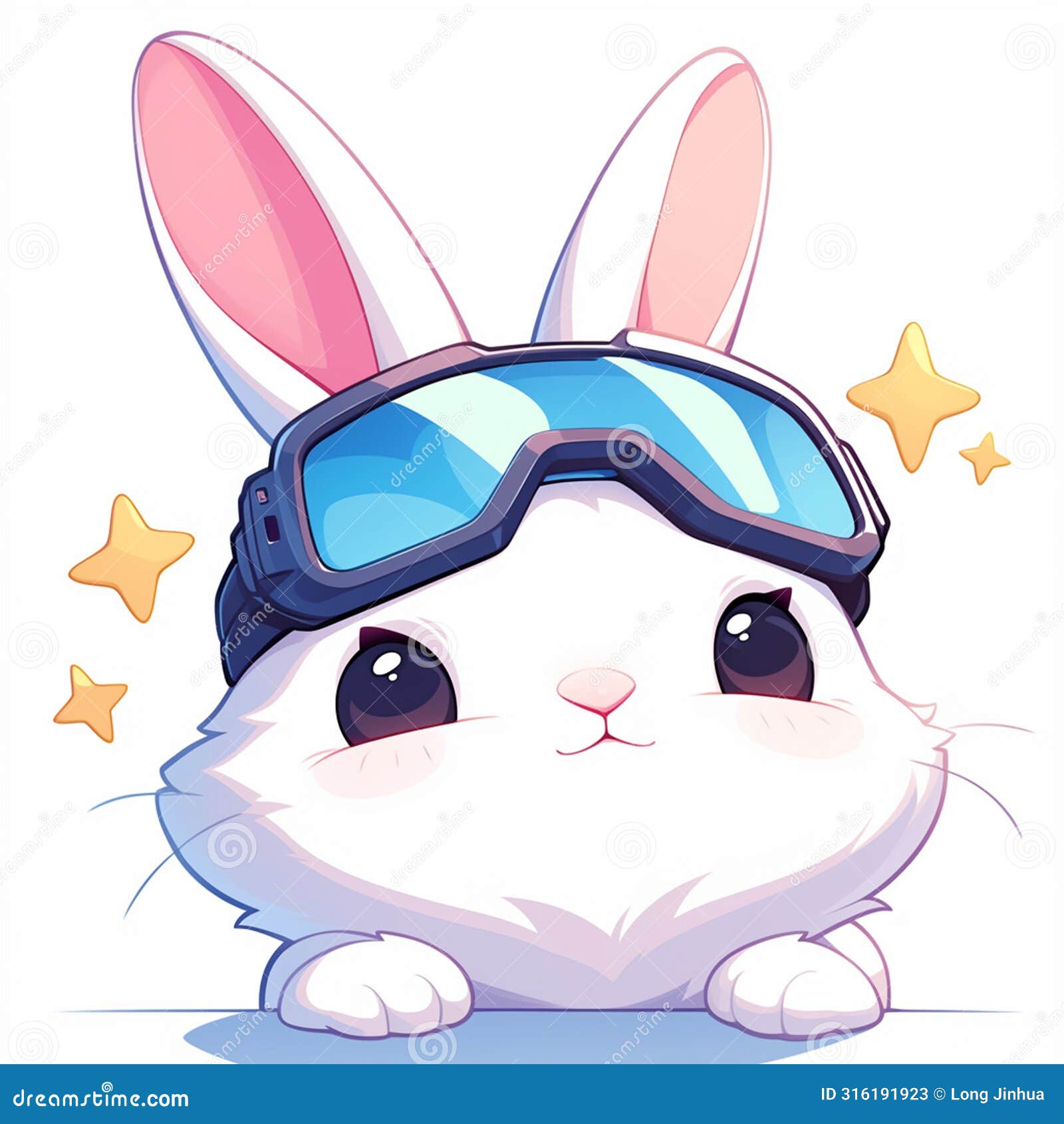 A Fluffy Rabbit Software Engineer Cartoon Style Stock Vector ...
