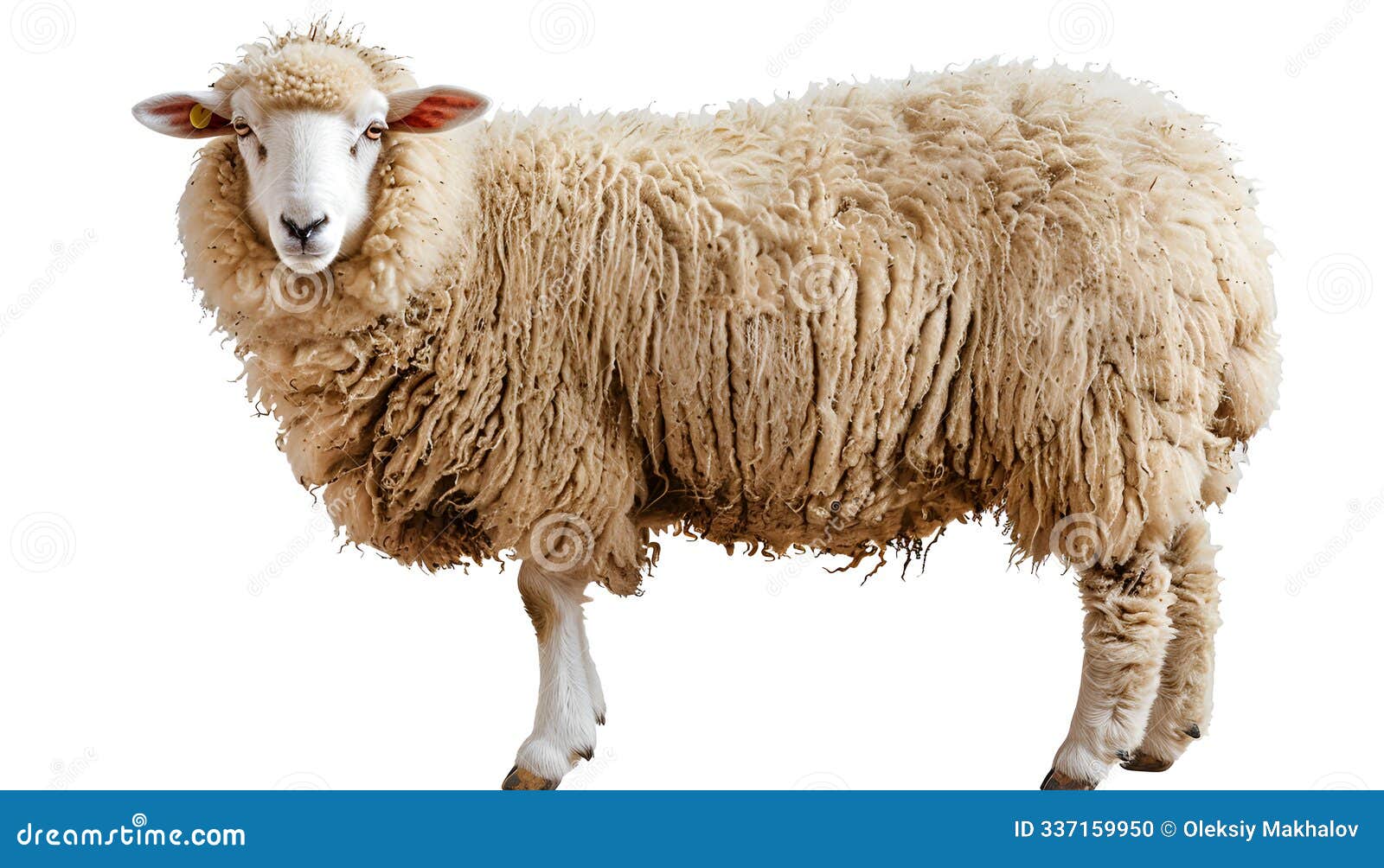 Fluffy Ram And Sheep, Animal Vector Illustration In Cartoon Style. Set ...