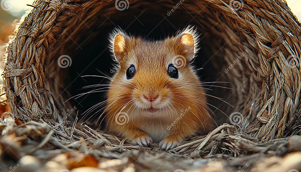 Fluffy Small Rodent in Nature Looking Cute Generated by AI Stock Photo ...