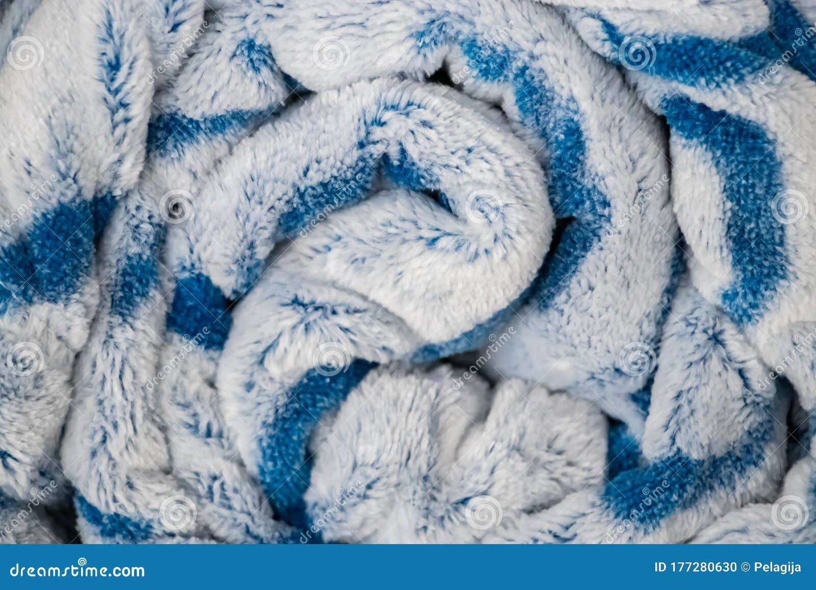 Fluffy Soft Blue Plaid. Accessory for Home Stock Photo - Image of home ...