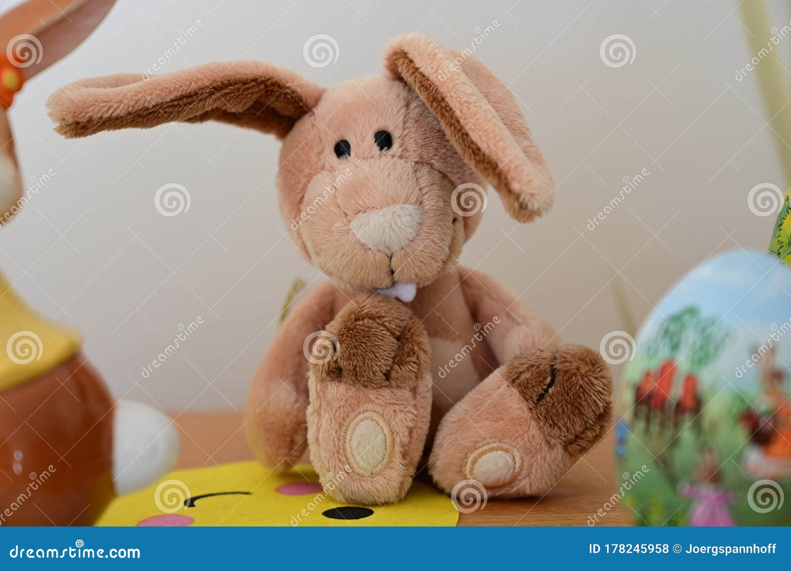 Fluffy Stuffed Easter Bunny Stock Photo - Image of eggs, single: 178245958