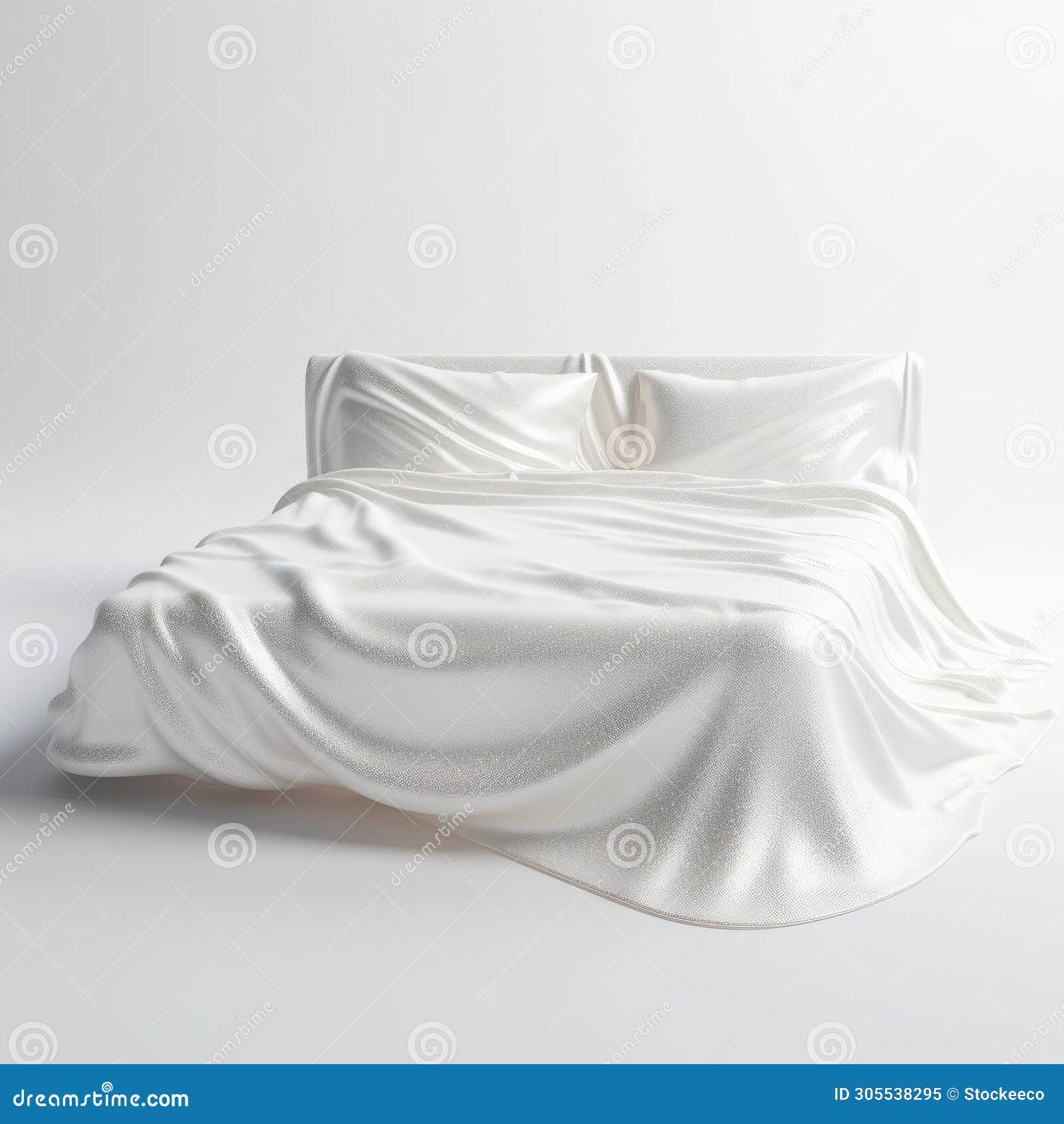 Contest-winning White Bed with Realistic Sculpture Style and Shiny ...